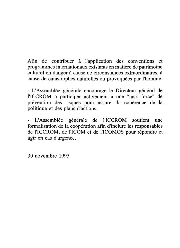 Note verbale de l'Assemblée. Résolution